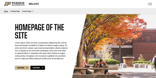 Web Templates - Purdue Brand Studio